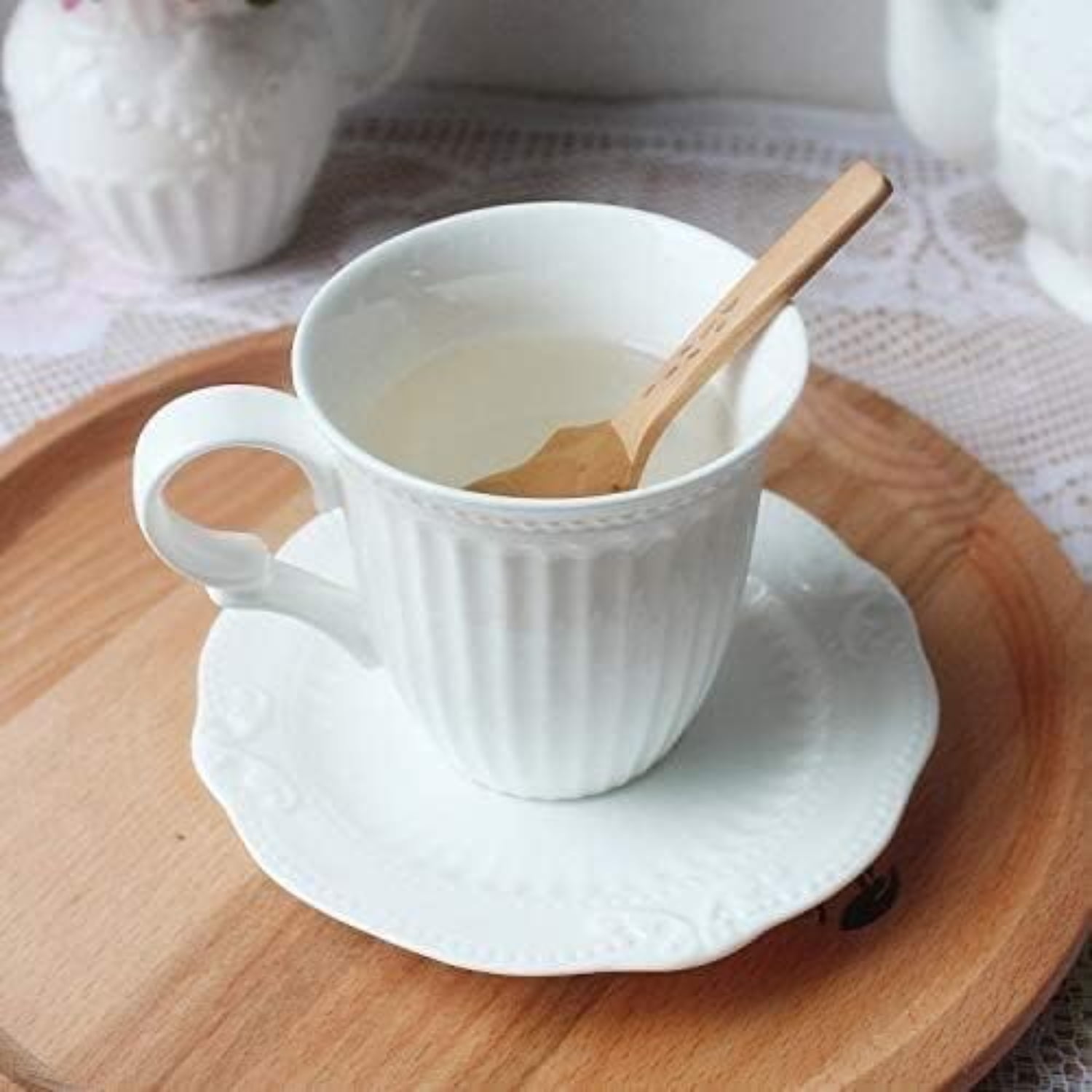 Simple and Creative Style Ceramic Bone China Water Cup Set - Large ...