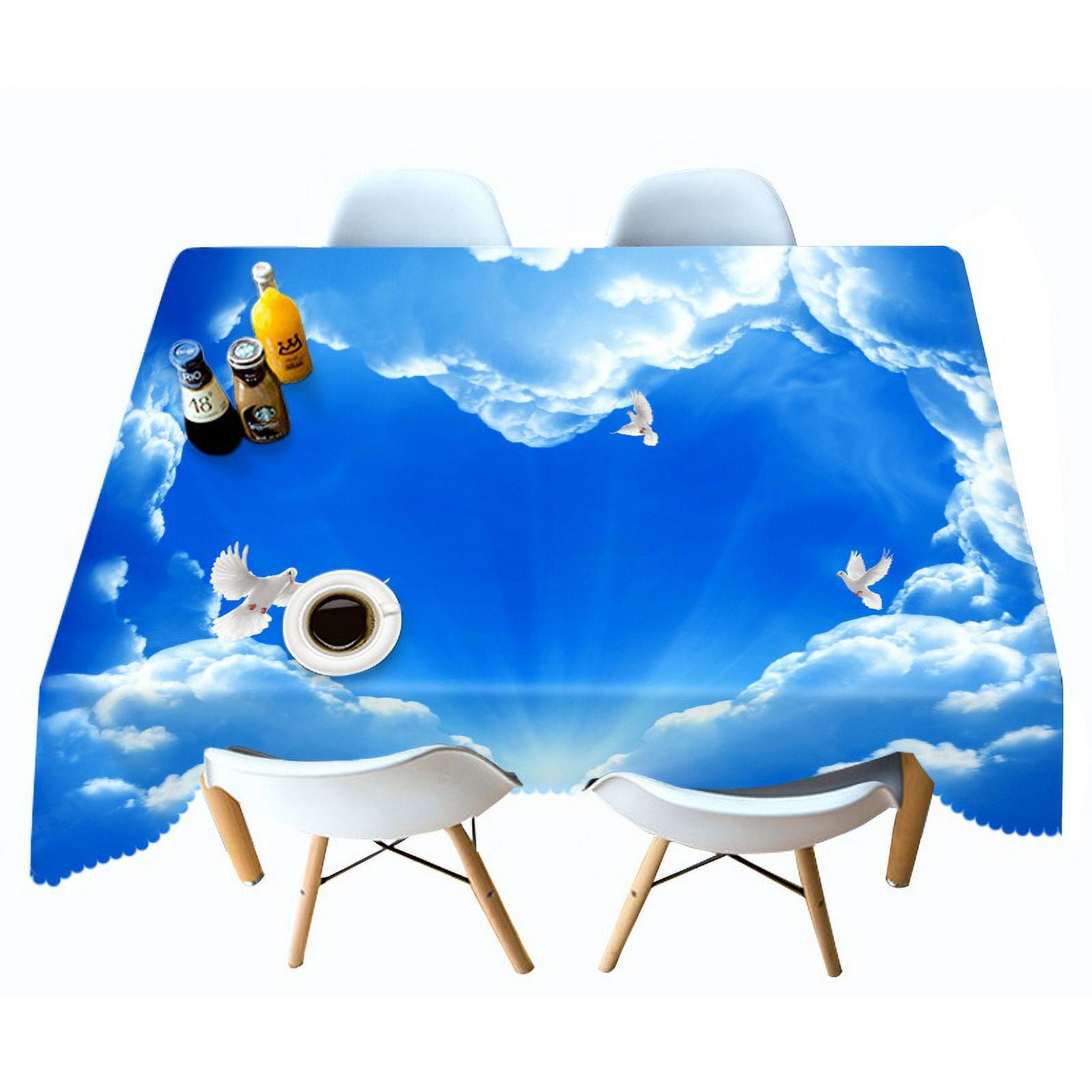 Simple and Fresh Blue Sky and White Clouds Scenery Rectangular ...