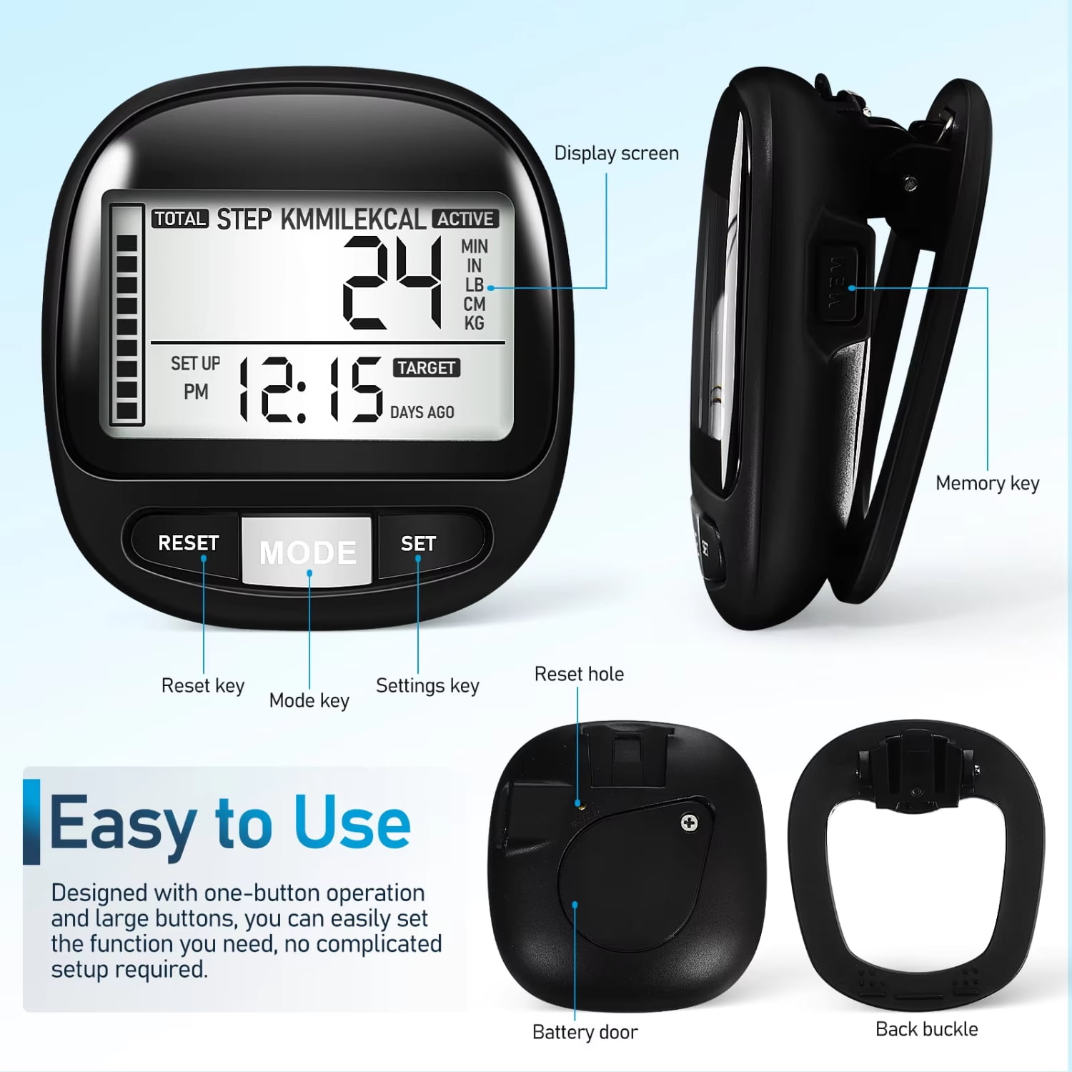 Simple and Reliable 3D Walking Step Counter with Distance and Calorie ...