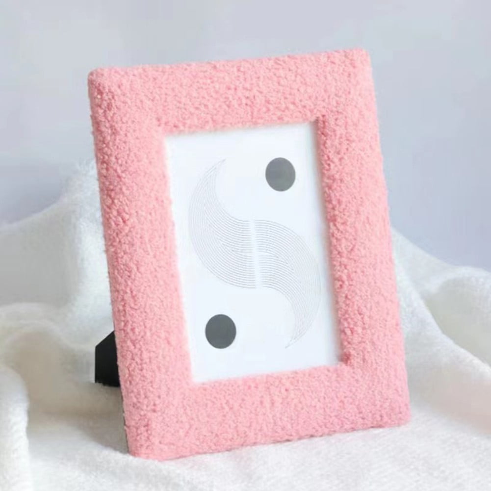 Simple and fresh square photo frame exquisite velvet table 6 inch photo ...