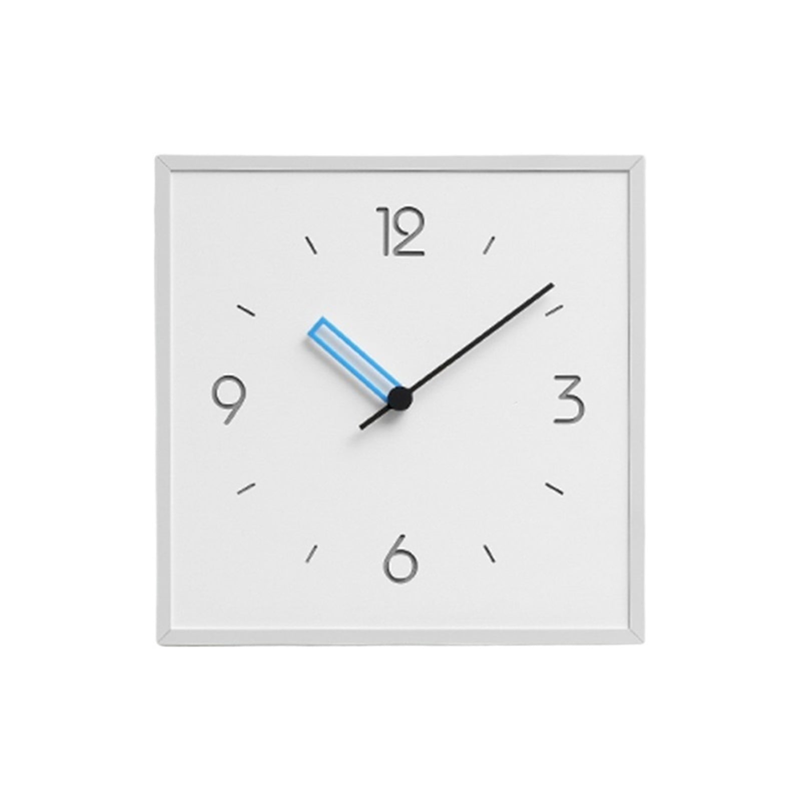 Simple and modern square clock with silent operation and battery power ...