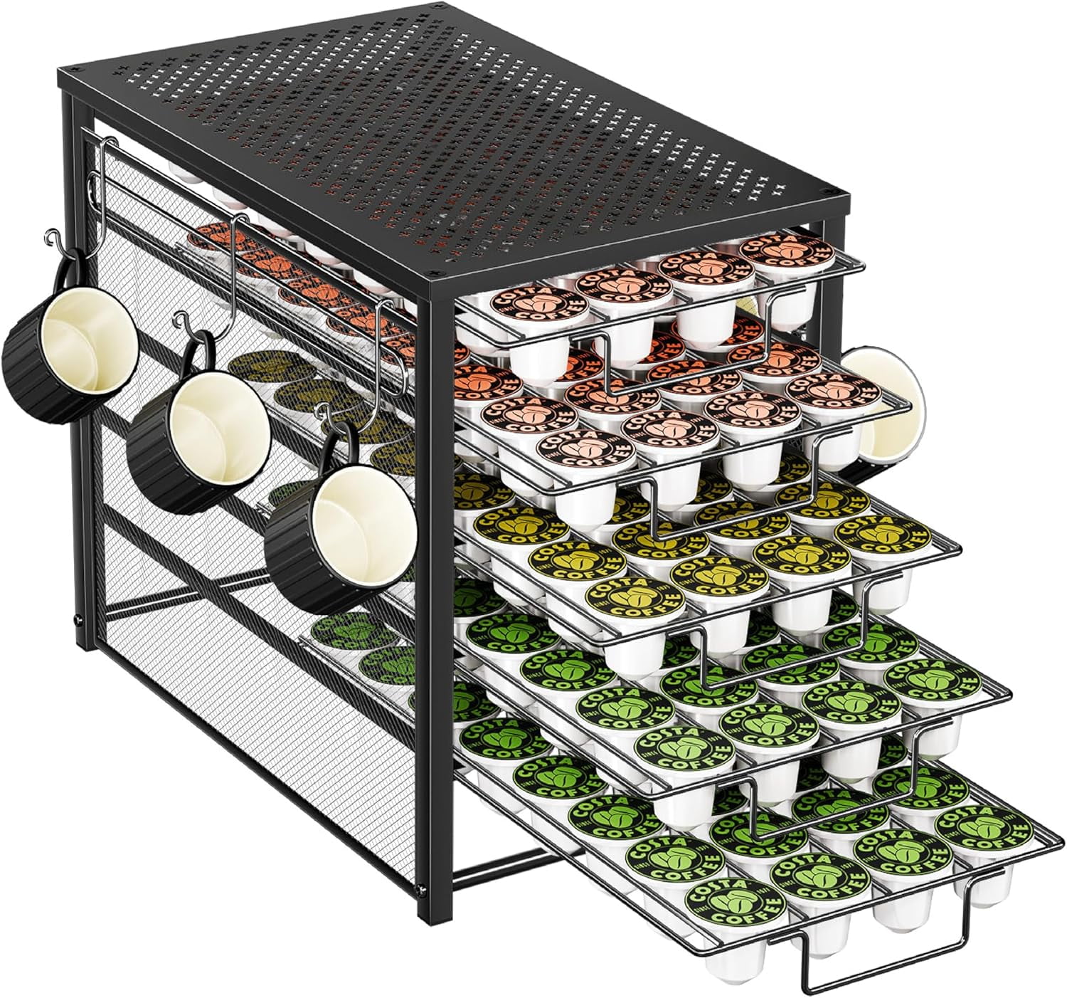 Simple and stylish 5-tier coffee pod rack for K-cups, 160 pods capacity ...