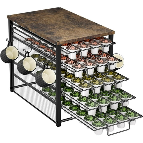 Simple and stylish 5-tier coffee pod rack for K-cups, 160 pods capacity ...