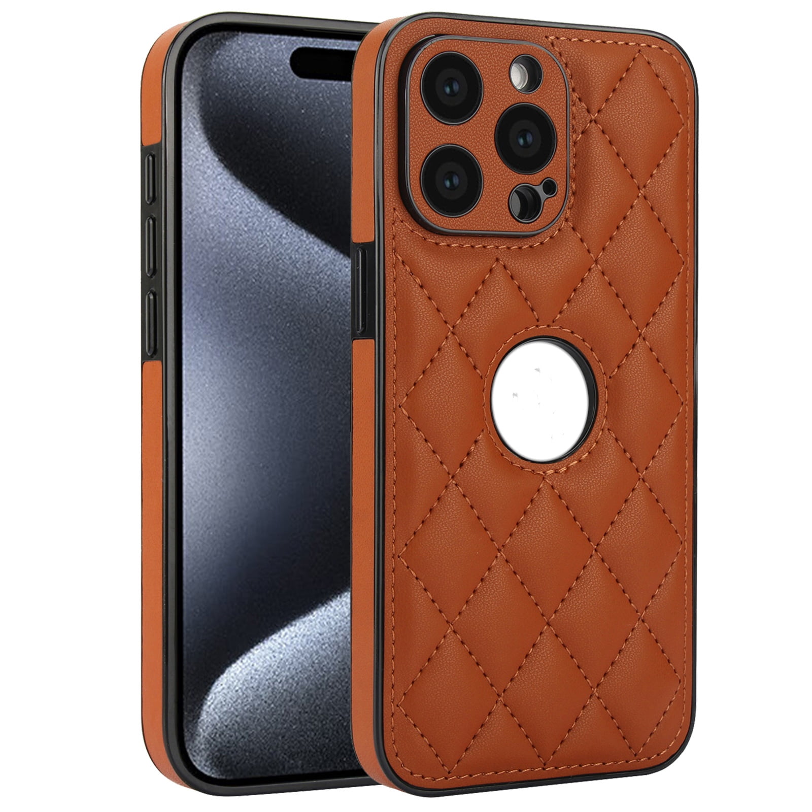 Simple and stylish fine hole leather phone case suitable for Iphong 13 ...