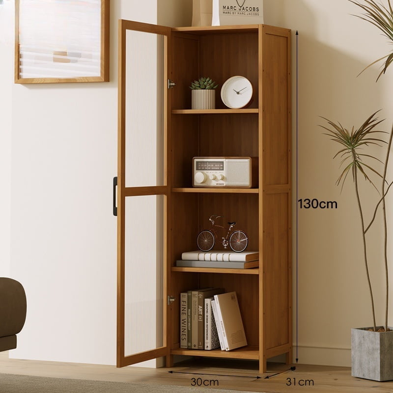Simple bookcase floor-to-ceiling against the wall living room shelves ...