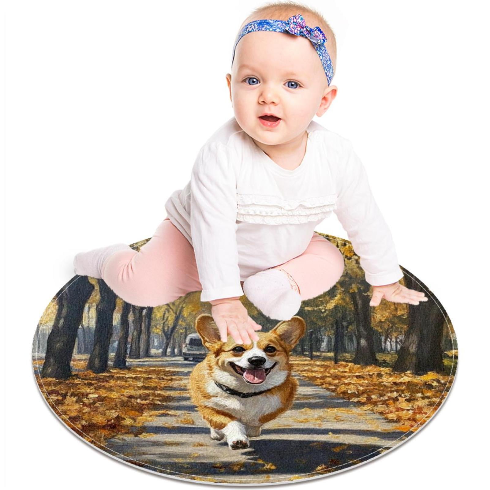 Simple circular carpet, bedroom dressing table, children's room ...