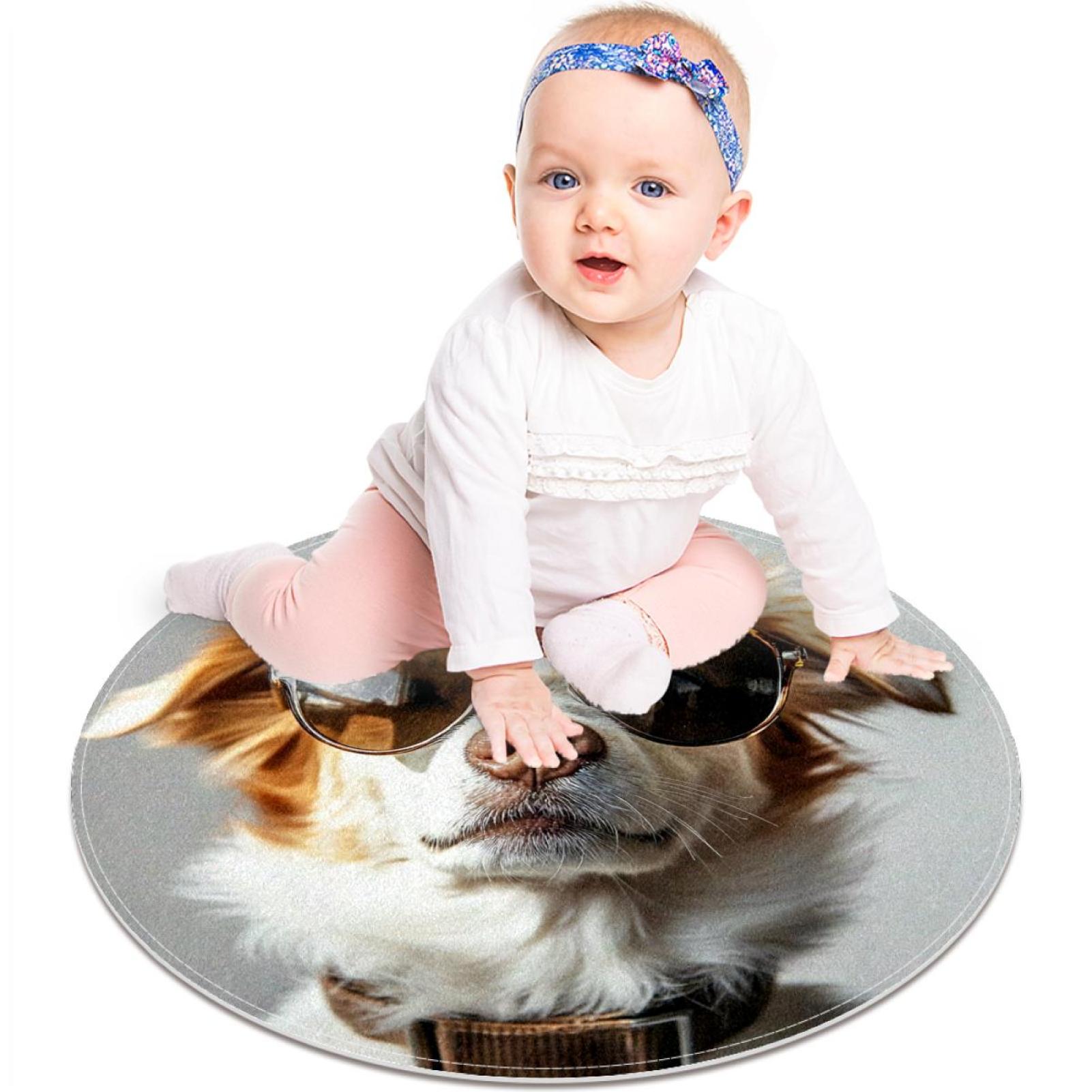 Simple circular carpet, bedroom dressing table, children's room ...