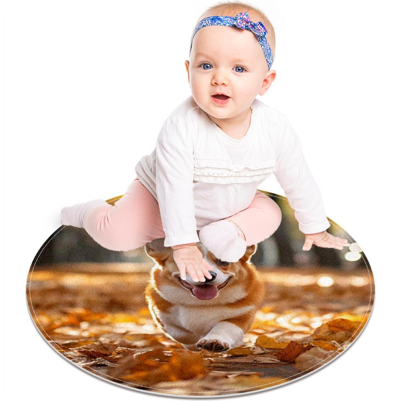 Simple circular carpet, bedroom dressing table, children's room ...