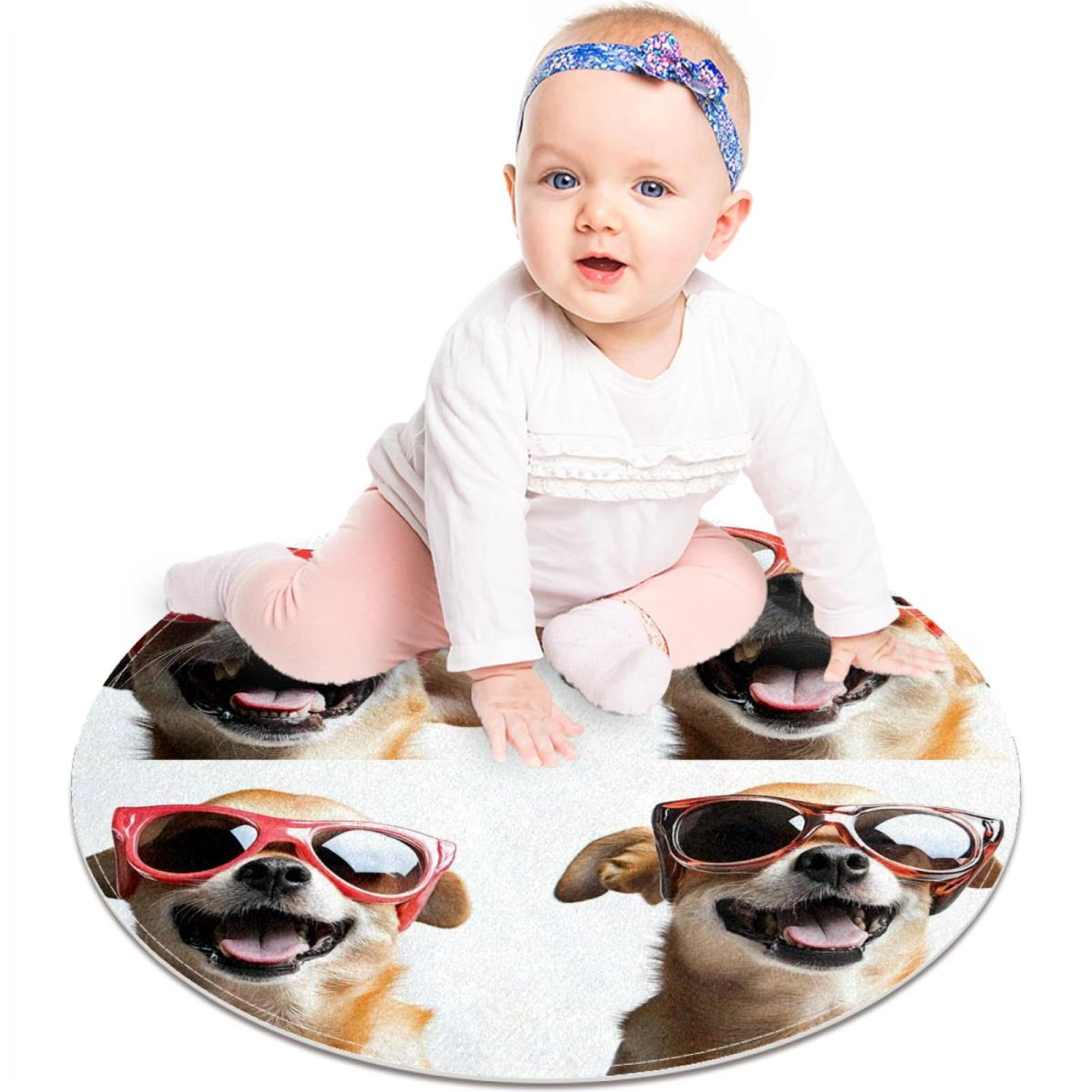 Simple circular carpet, bedroom dressing table, children's room ...