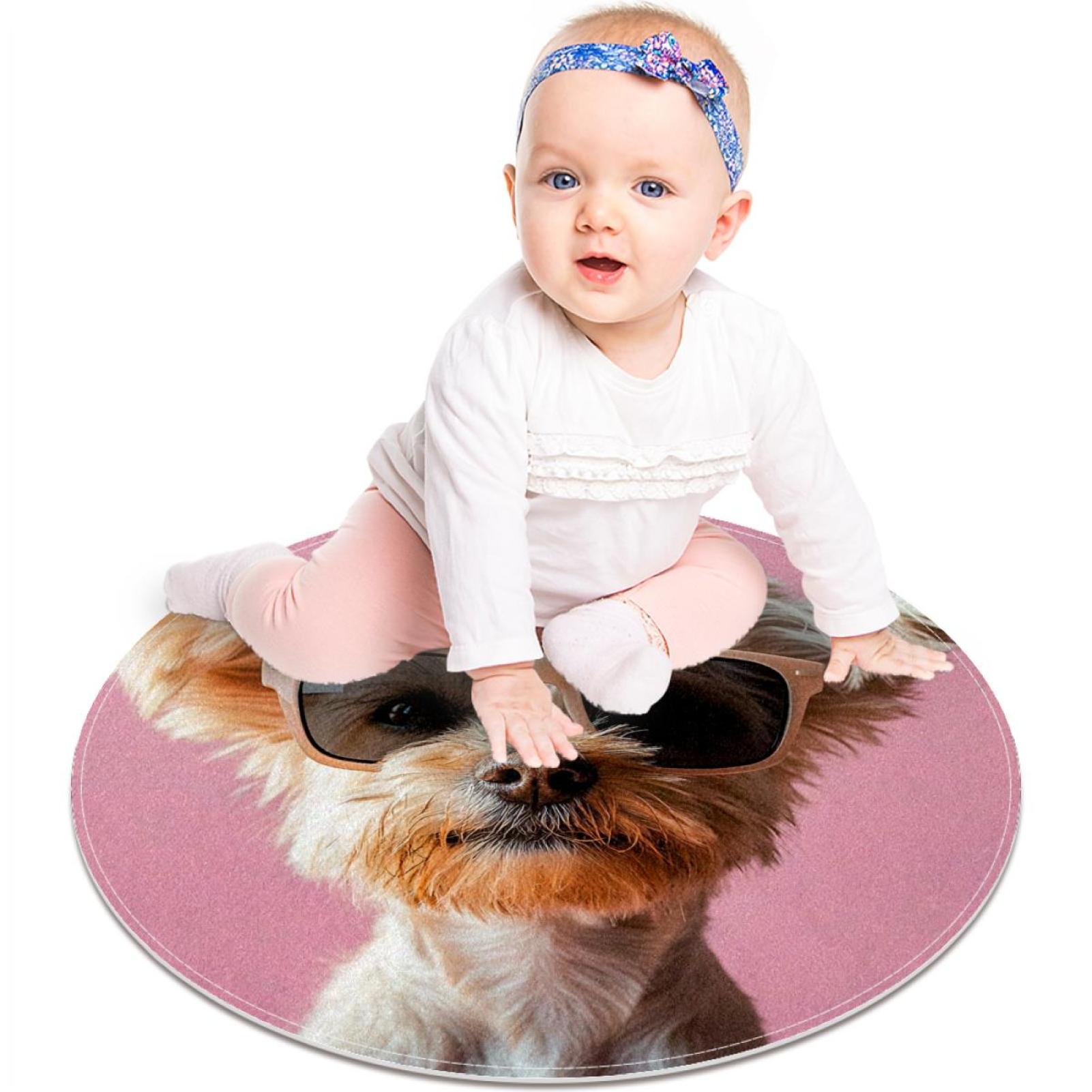 Simple circular carpet, bedroom dressing table, children's room ...