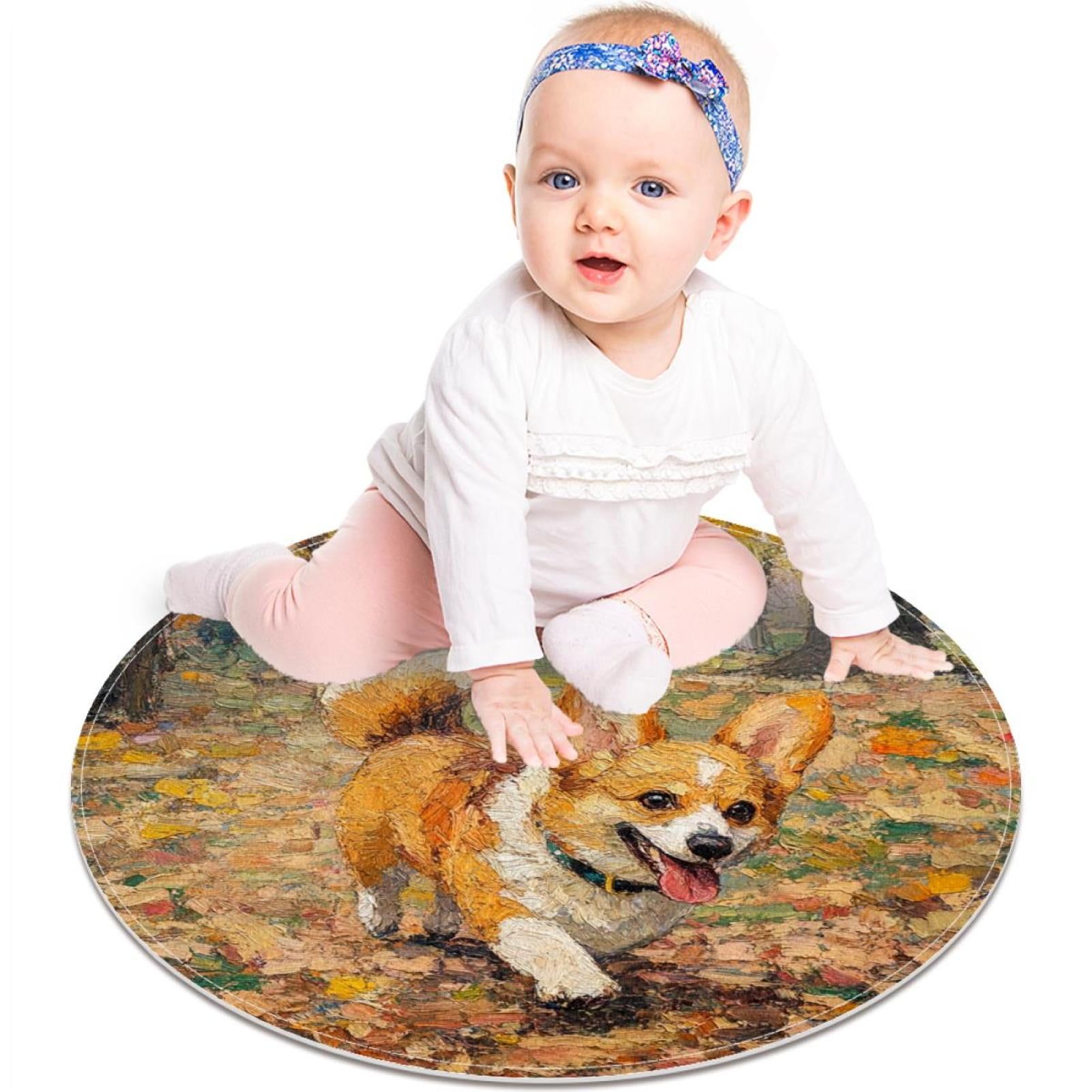 Simple circular carpet, bedroom dressing table, children's room ...
