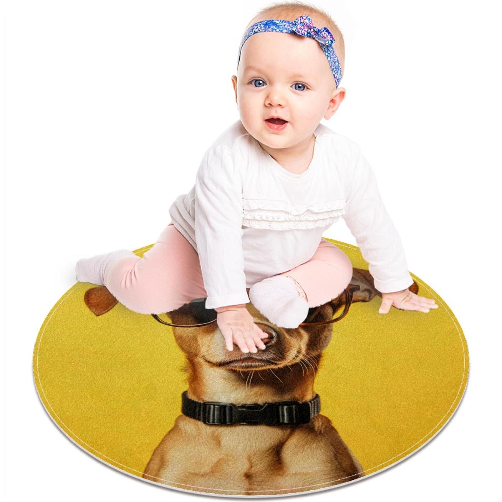 Simple circular carpet, bedroom dressing table, children's room ...