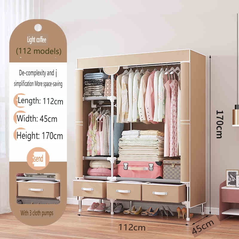 Simple closet, modern simple fabric closet, steel tube thickened and ...