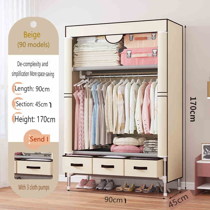Simple closet, modern simple fabric closet, steel tube thickened and ...