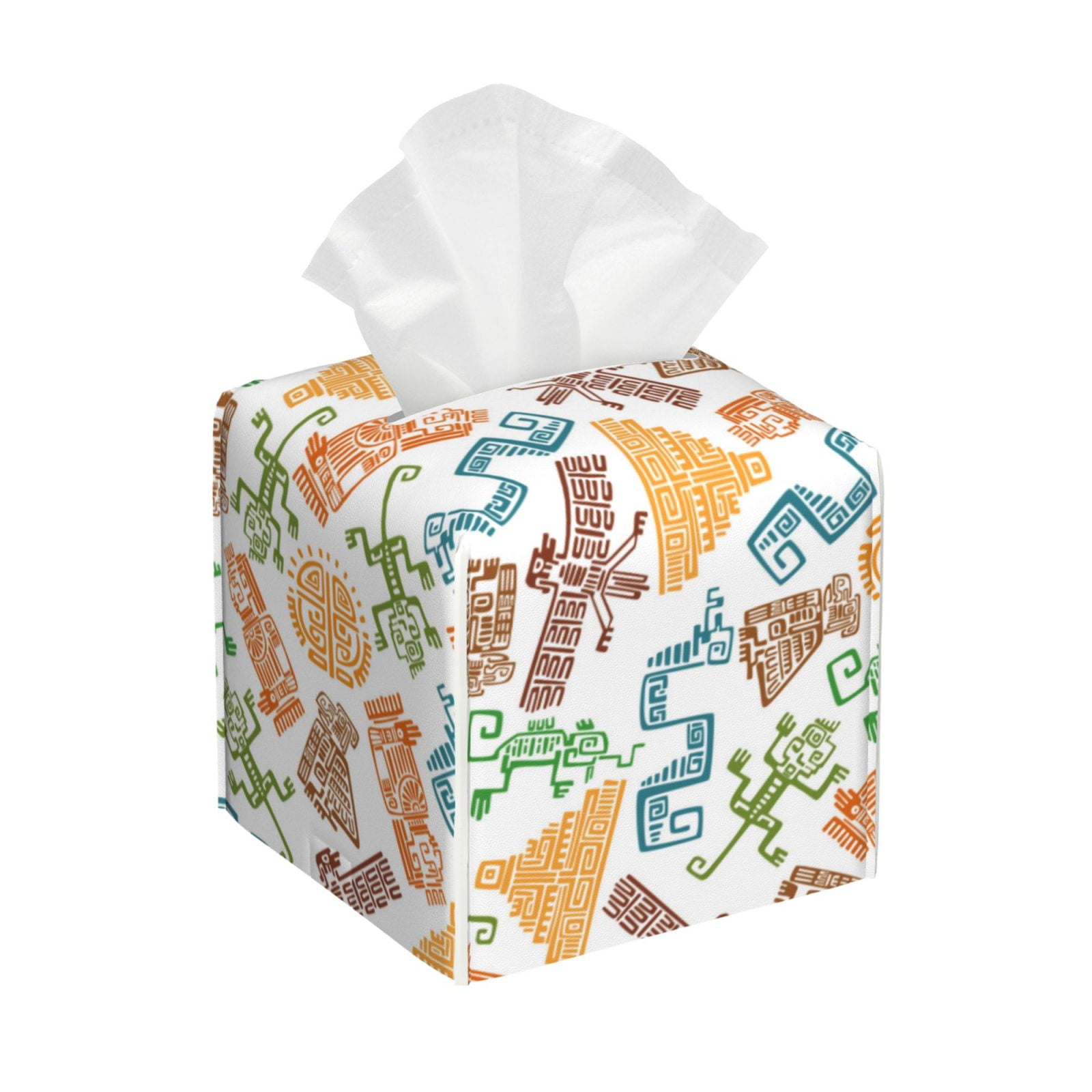 Simple drawing Tissue Box Cover, Tissue Box Holder, Square Leather ...