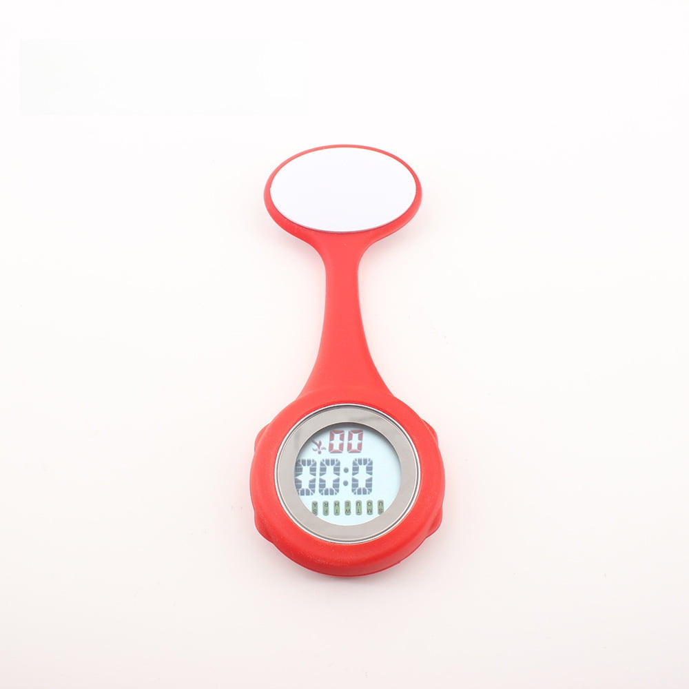 Simple electronic chest watch for nurses luminous silicone digital pin ...