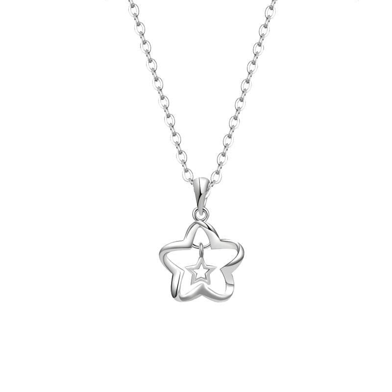 Simple flower star pendant necklace - Walmart.com