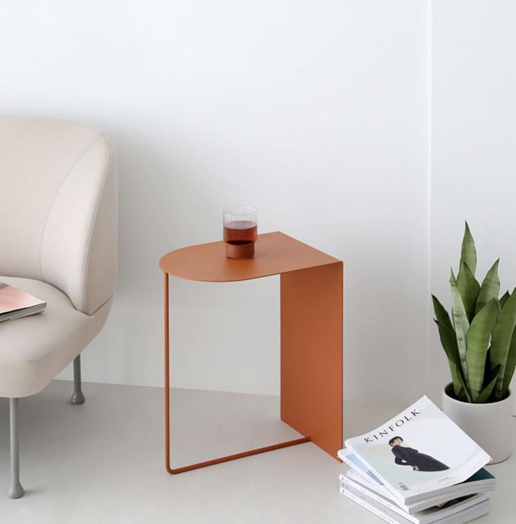 Simple iron art side table, modern living room sofa small coffee table ...