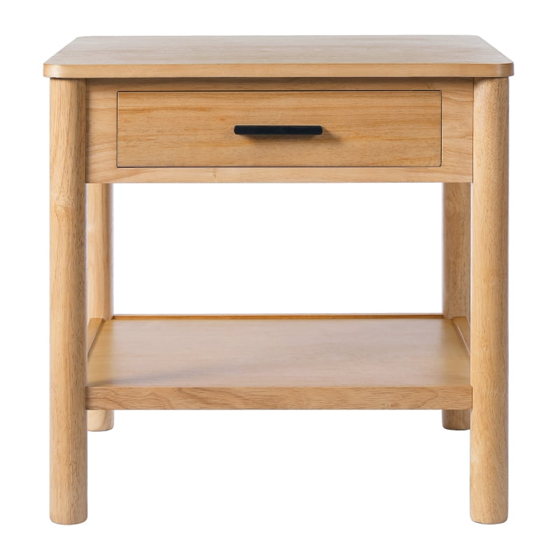 Simple and luxurious solid wood side table | Natural rubber wood | One ...