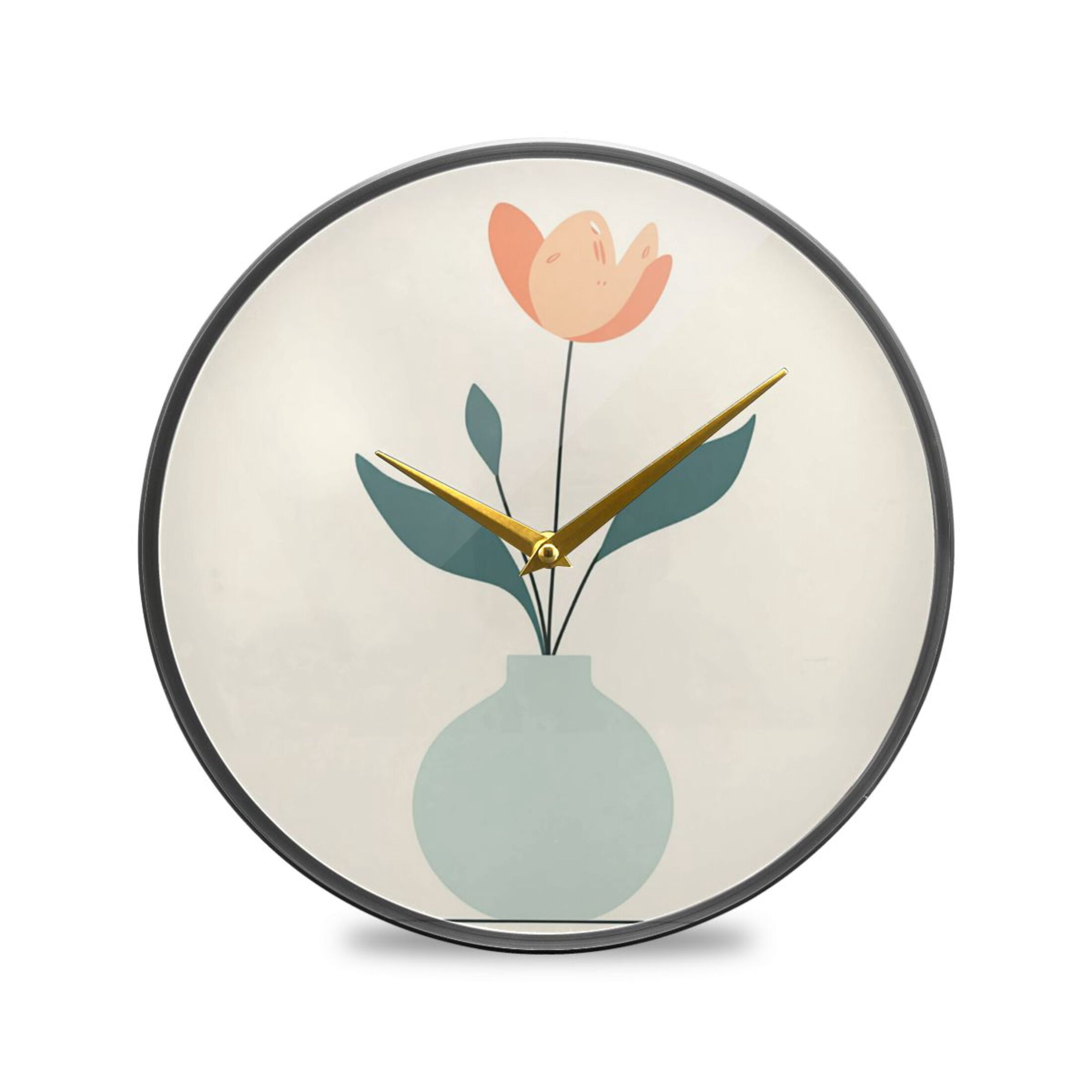 Simple modern round acrylic clock: silent wall clock, creative home ...