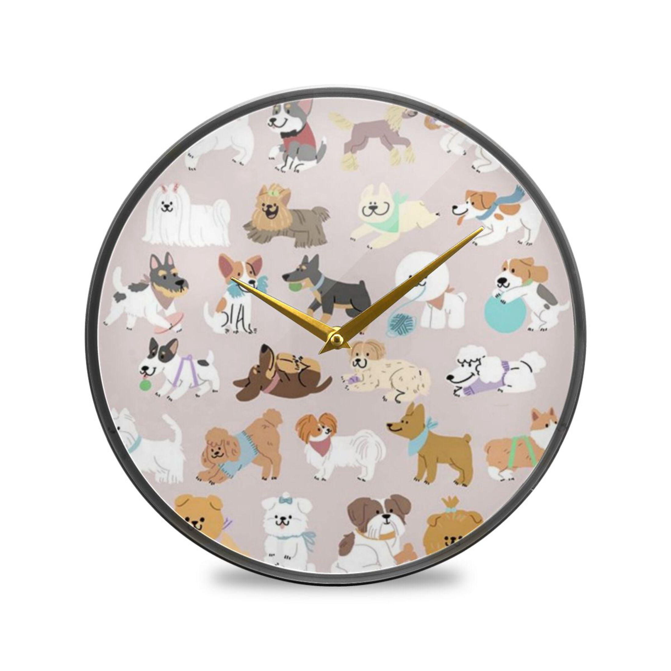 Simple modern round acrylic clock: silent wall clock, creative home ...