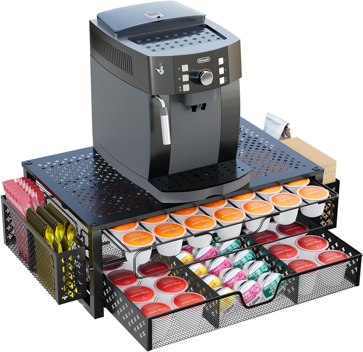 Simple and popular coffee capsule storage box for K cups with 2-layer ...