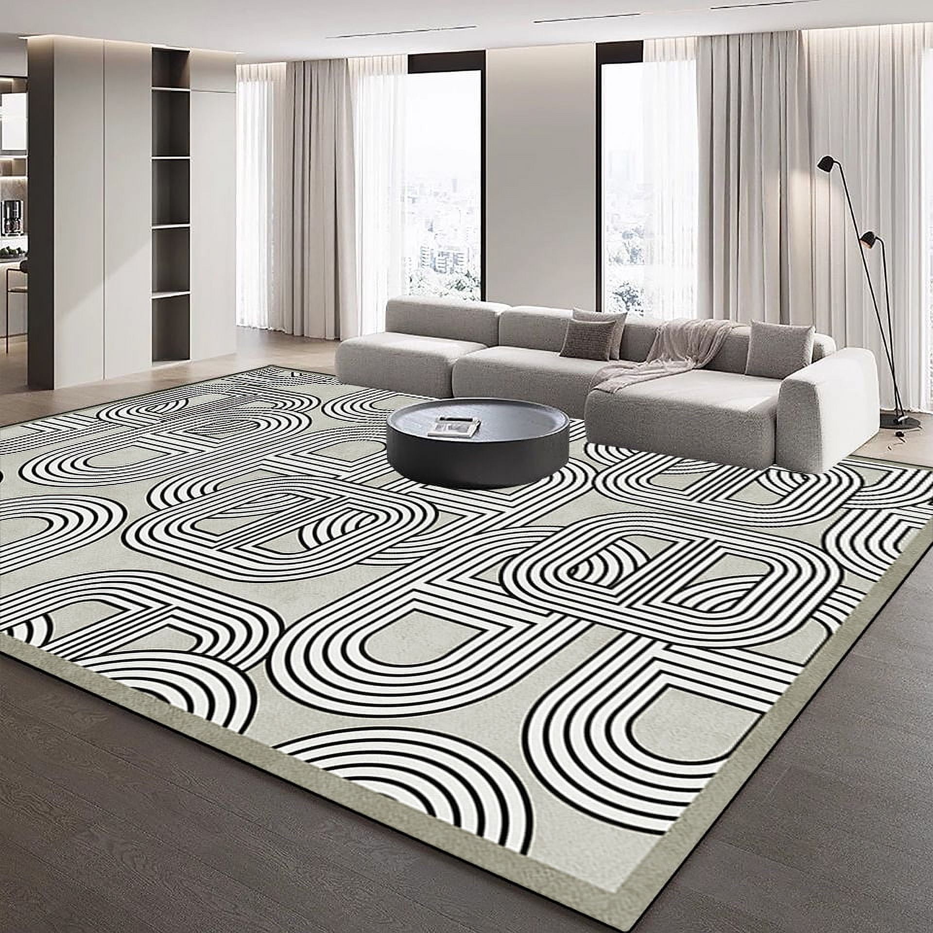 Simple ration Soft Rugs Modern Living Room Geometry Carpets Home Light ...