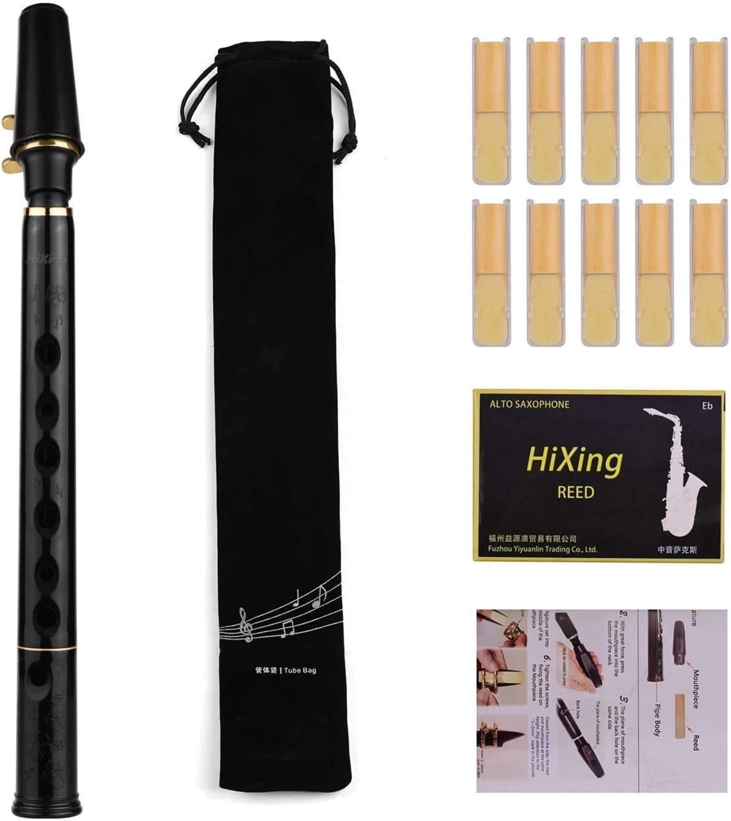 Simple sax,Mini Saxophone, Pocket Sax for C Key,Adult students and ...