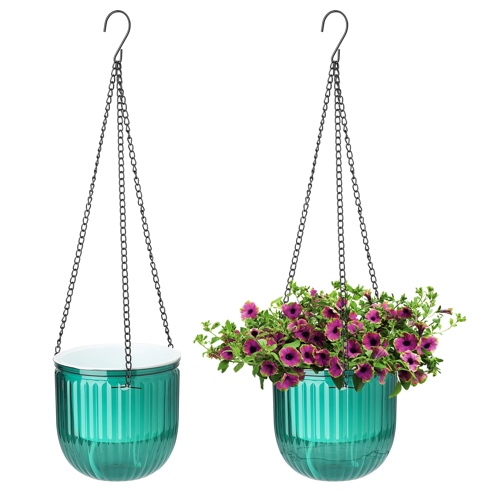 Simple transparent lazy hanging pot green radish automatic water ...