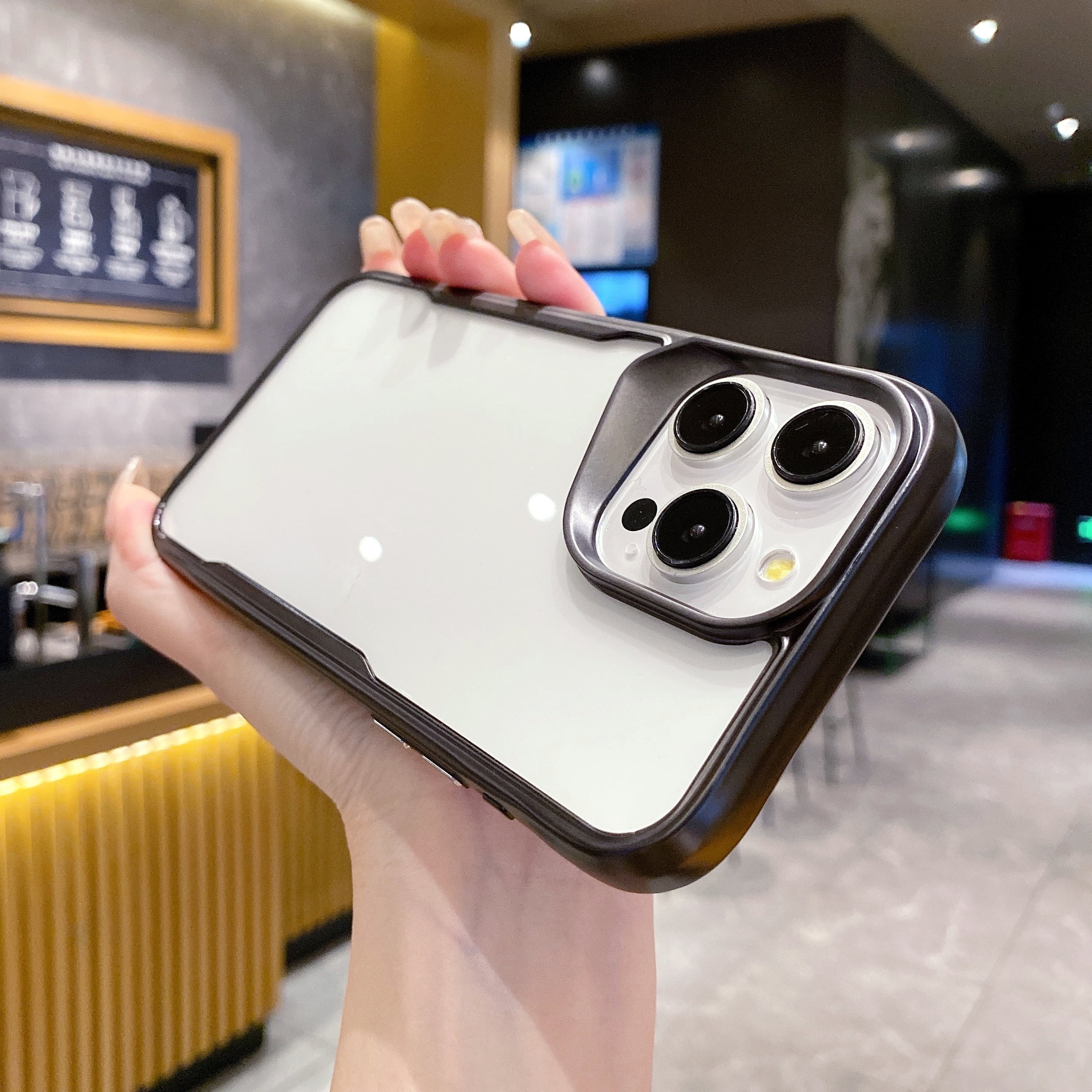 Simple transparent mobile phone protective case suitable for iPhone 14P ...