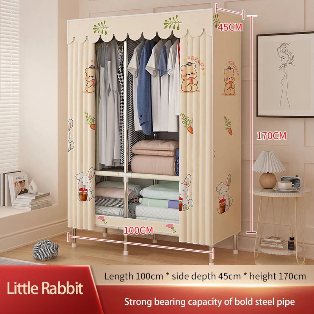 Simple wardrobe assembly fabric cabinet - Walmart.com