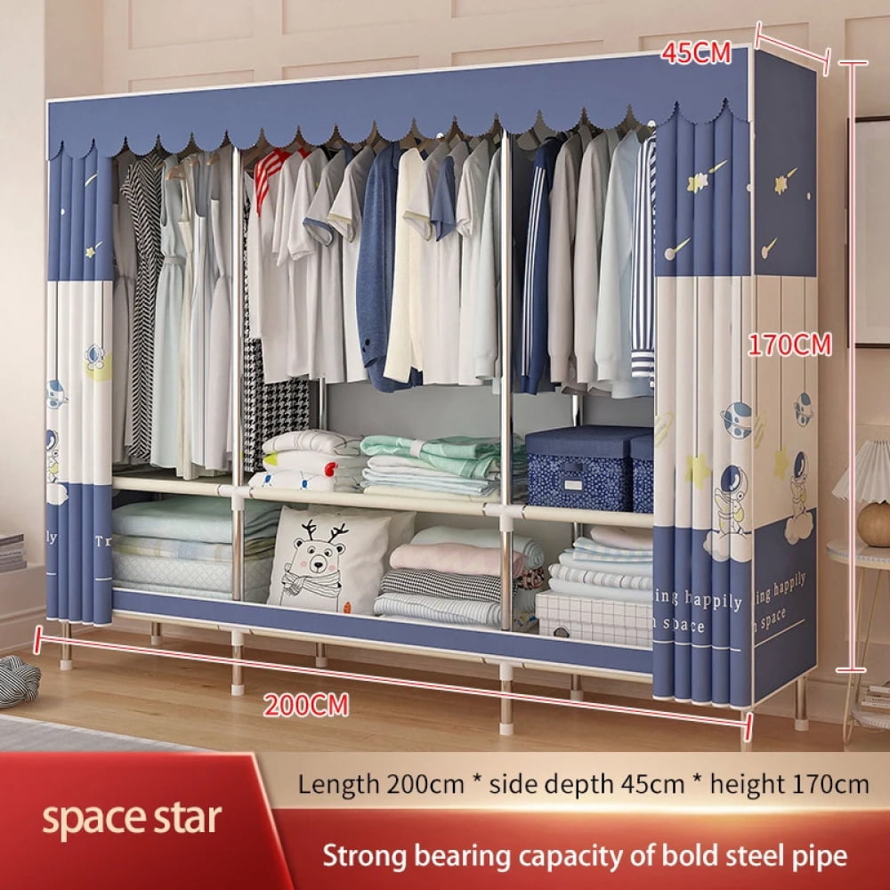 Simple wardrobe assembly fabric cabinet - Walmart.com