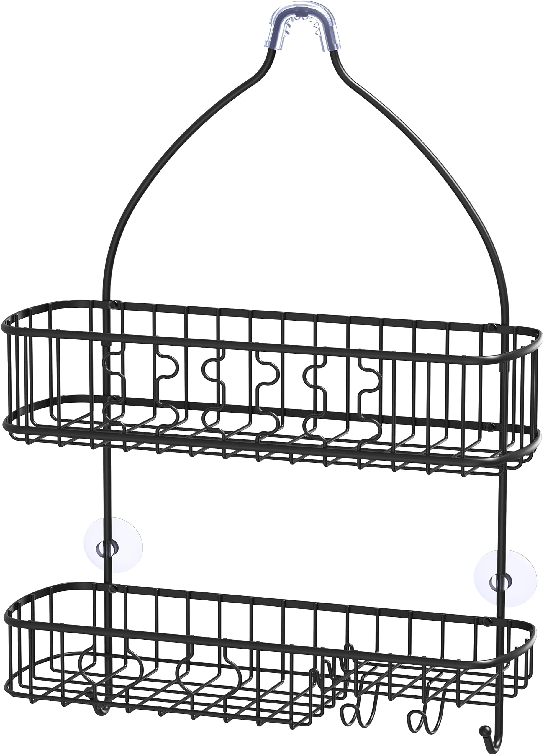 SimpleHouseware Bathroom Shower Head Caddy Storage Rack Organizer ...