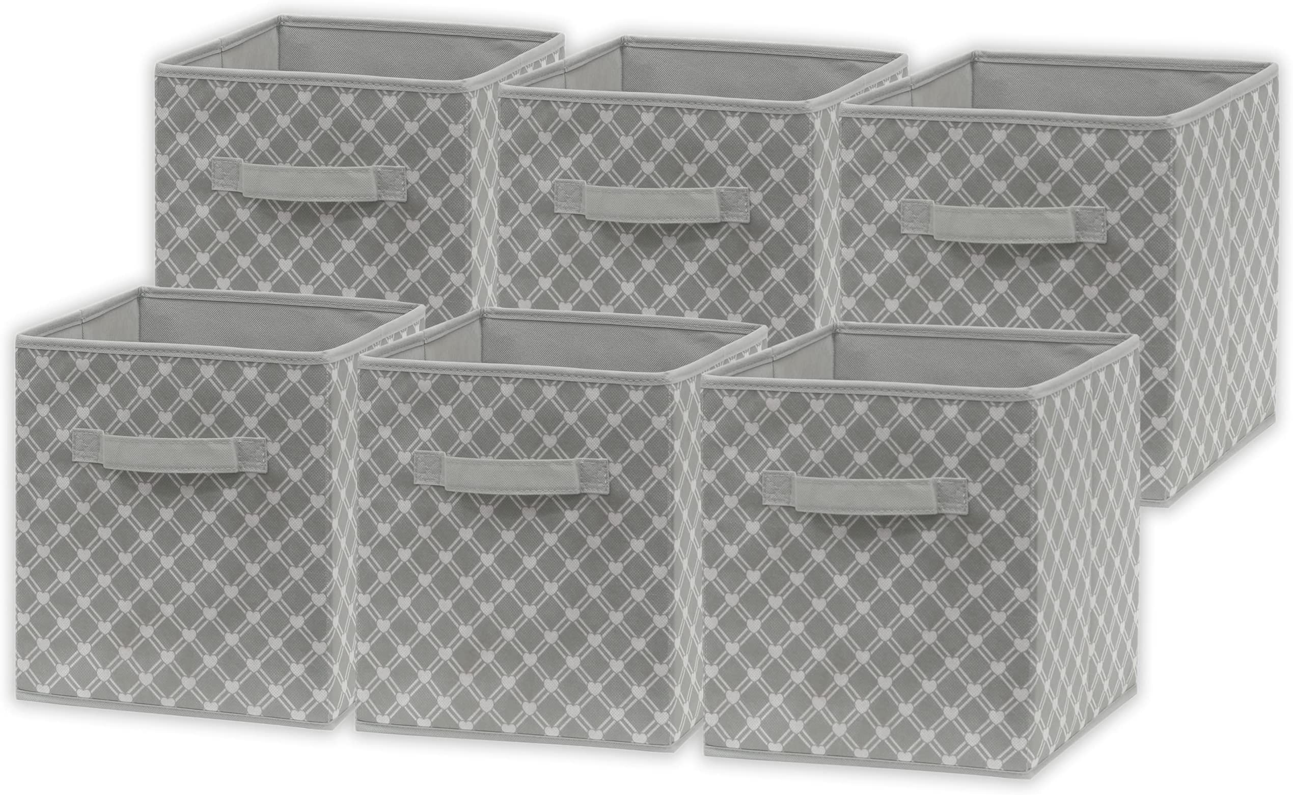 Mainstays Collapsible Cube Fabric Storage Bins (10.5" x 10.5"), 6 Pack ...
