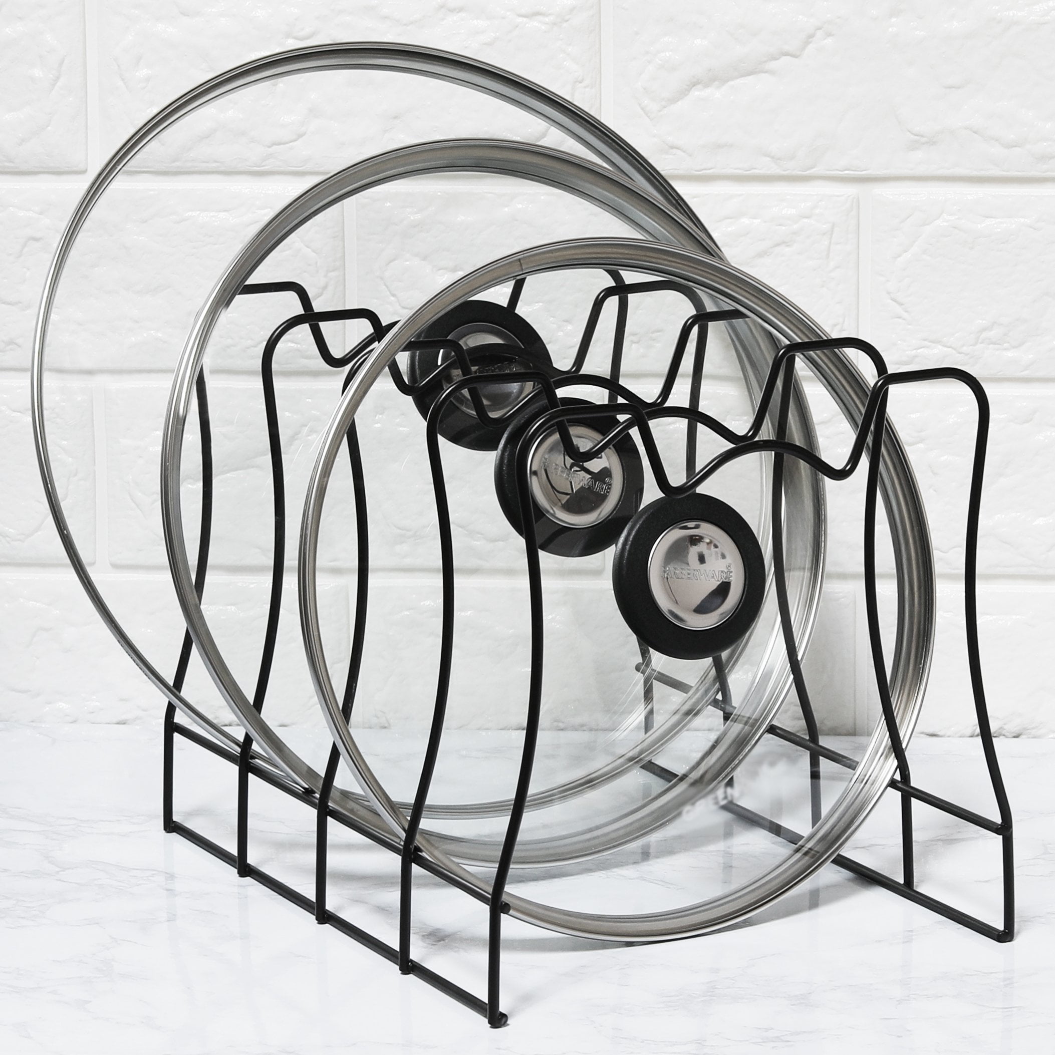 SimpleHouseware Kitchen Pot Lid Rack, Bronze - Pan Storage, Cookware ...