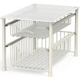 SimpleHouseware 2 Tier Stackable Storage Bin, Sliding Basket Drawer ...