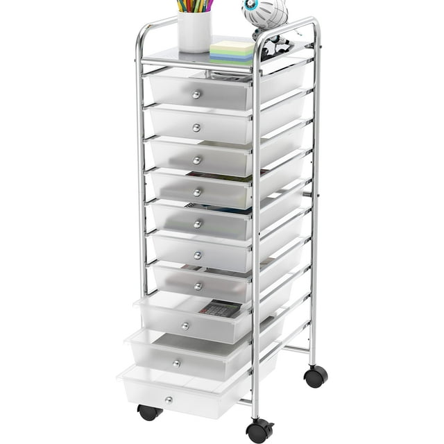 SimpleHouseware 10-Drawer Utility Cart, Rolling Art Craft Organizer ...