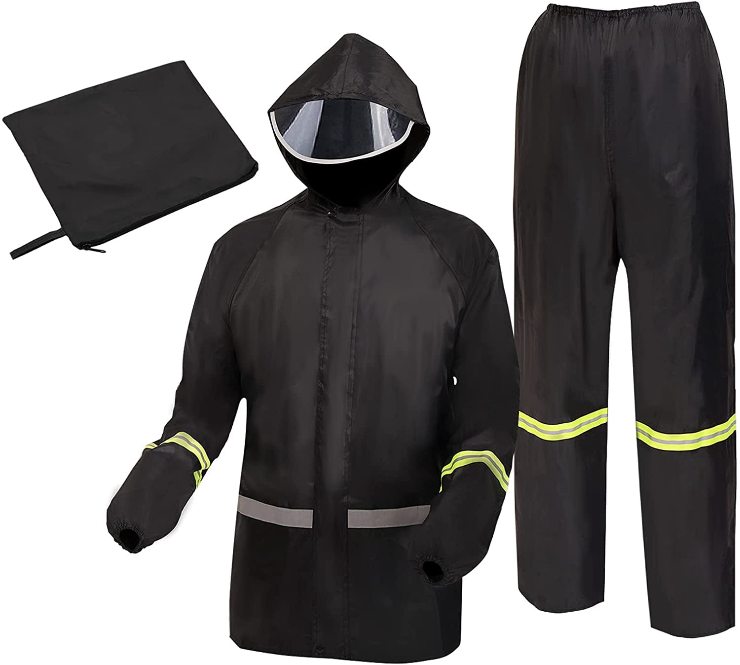 SimpleLux Lightweight Reflective Strips Waterproof Rain Coats (Unisex ...