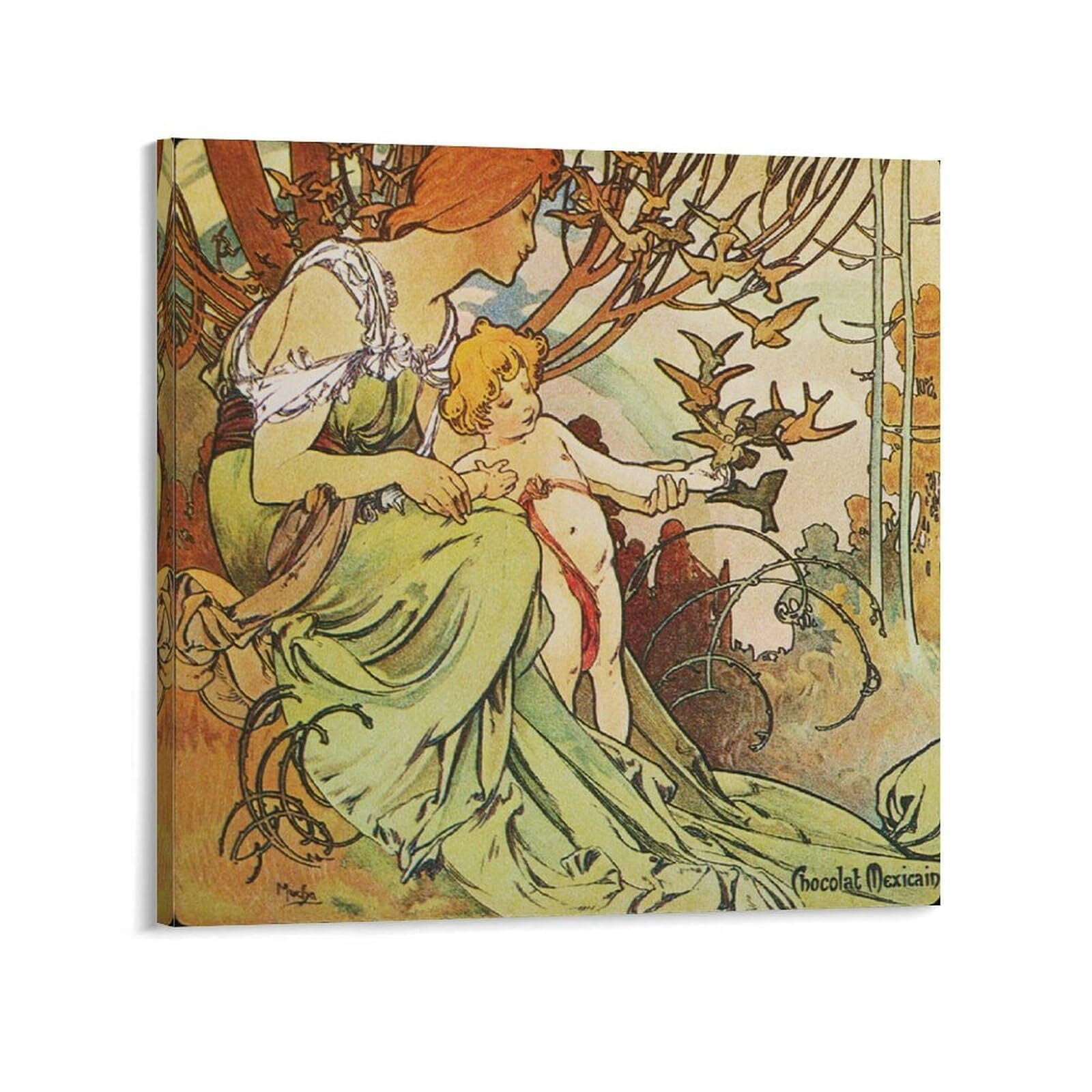 SimpleSimple Painting Alphonse Mucha Poster(333) Canvas Poster Wall Art ...