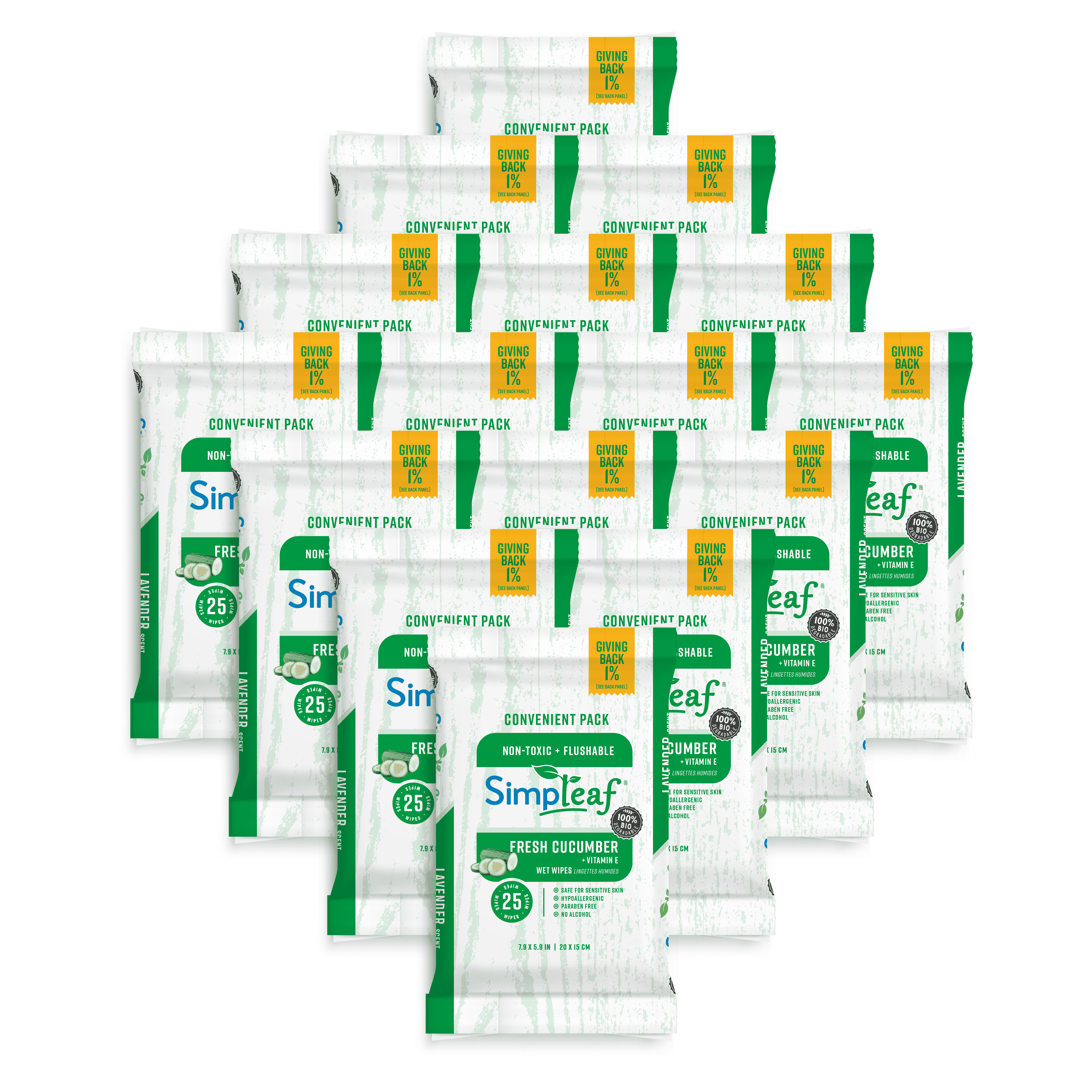 Simpleaf Flushable Wet Wipes | Eco- Friendly, Paraben & Alcohol Free ...