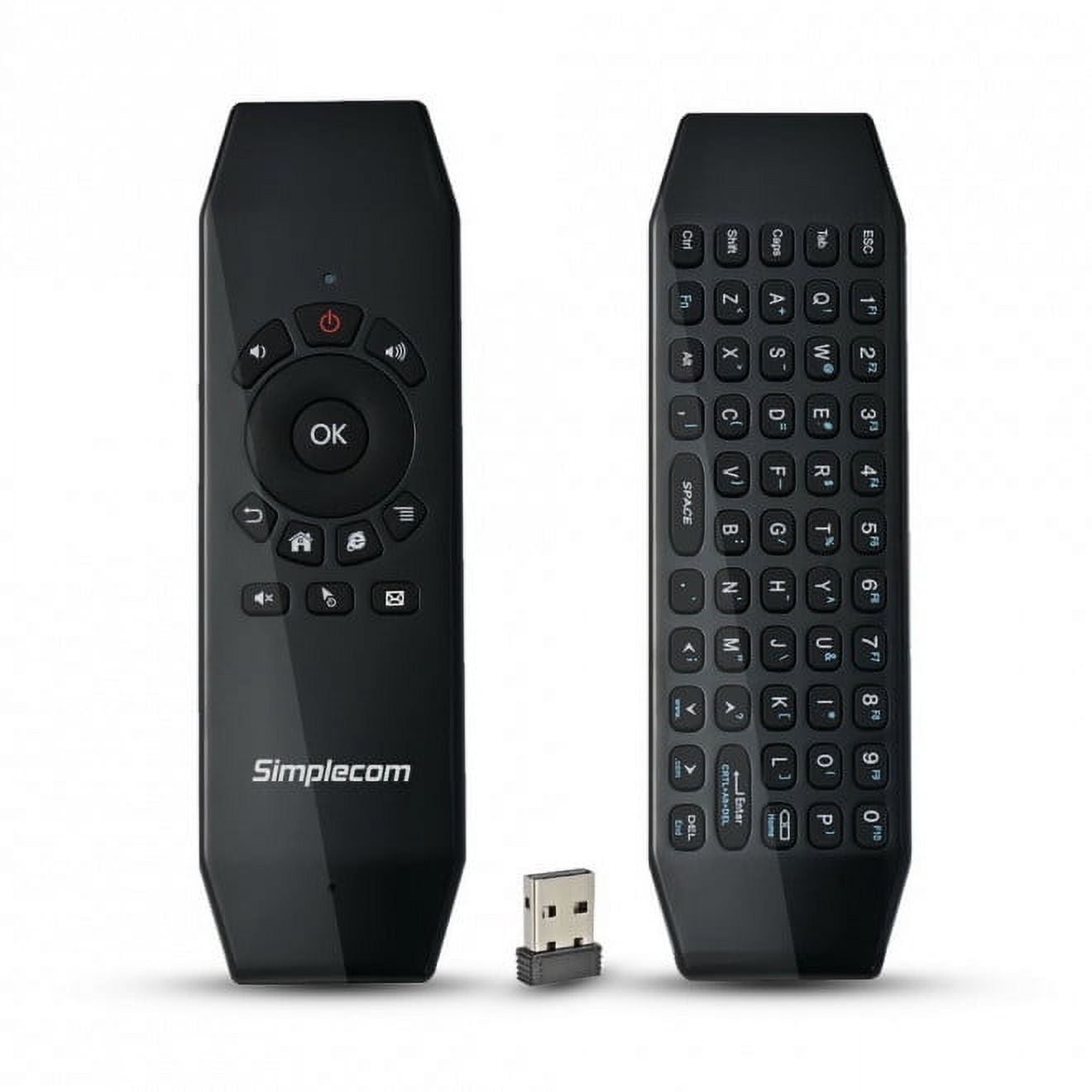 Simplecom RT150 2.4GHz Wireless Remote Air Mouse Keyboard with IR ...