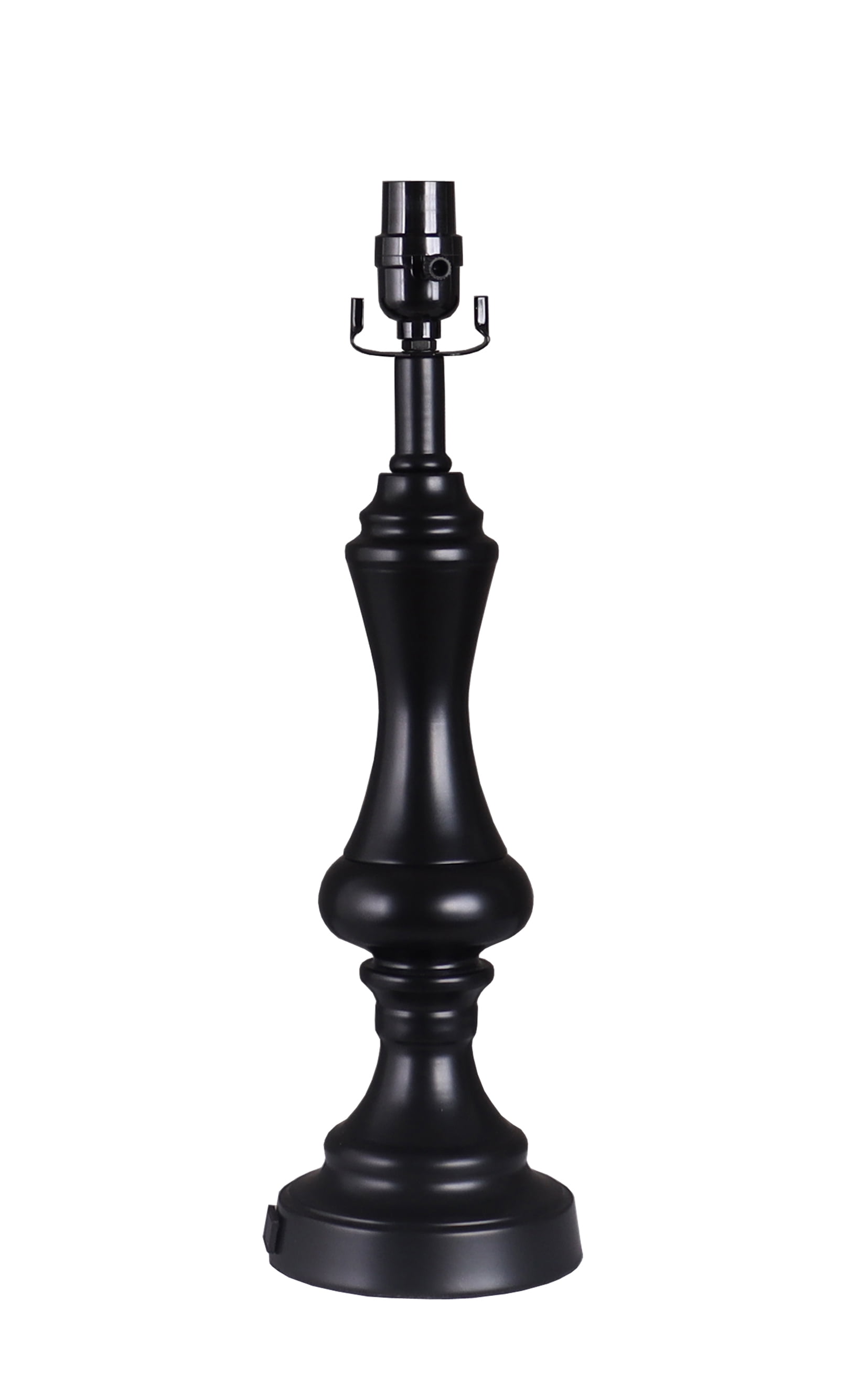 Simplee Adesso Black 18.75" Height Table Lamp Base, AC Outlet, Metal ...