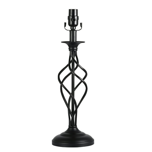 Simplee Adesso 19" Height Black Metal Cage Table Lamp Base ...