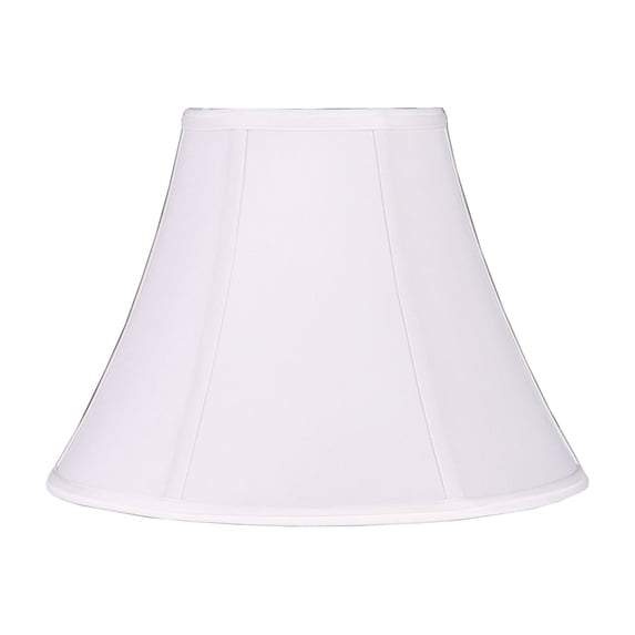 Simplee Adesso White Fabric Bell Softback Lamp Shade, 7"Dx15"Dx11"H ...