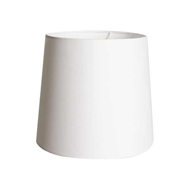 Simplee Adesso White Fabric Uno Lamp Shade, 11"H x 12"D, Transitional ...