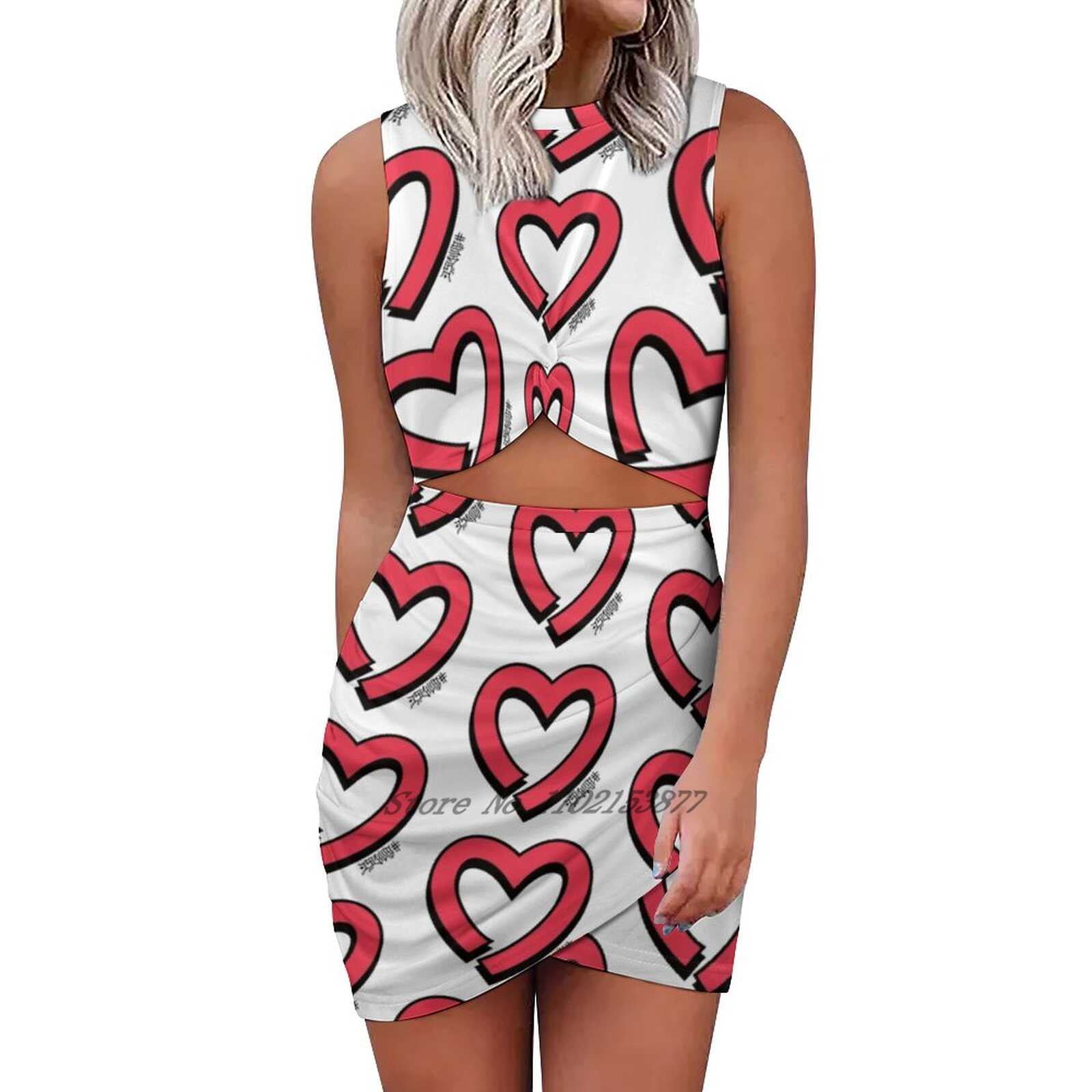 #Simpleheart Loose Pocket Dress Fashion Print Dress Short Sleeve V-Neck ...
