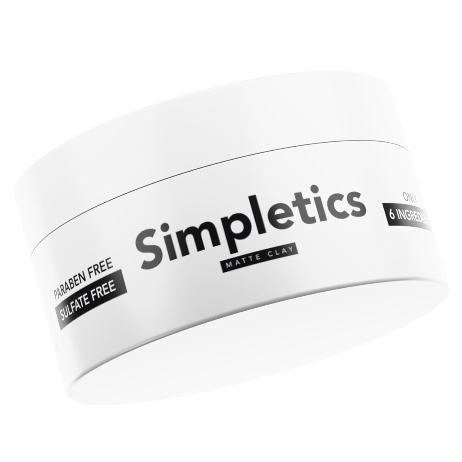 Simpletics All Natural Hair Clay for Men – 6 Ingredient Matte Styling ...