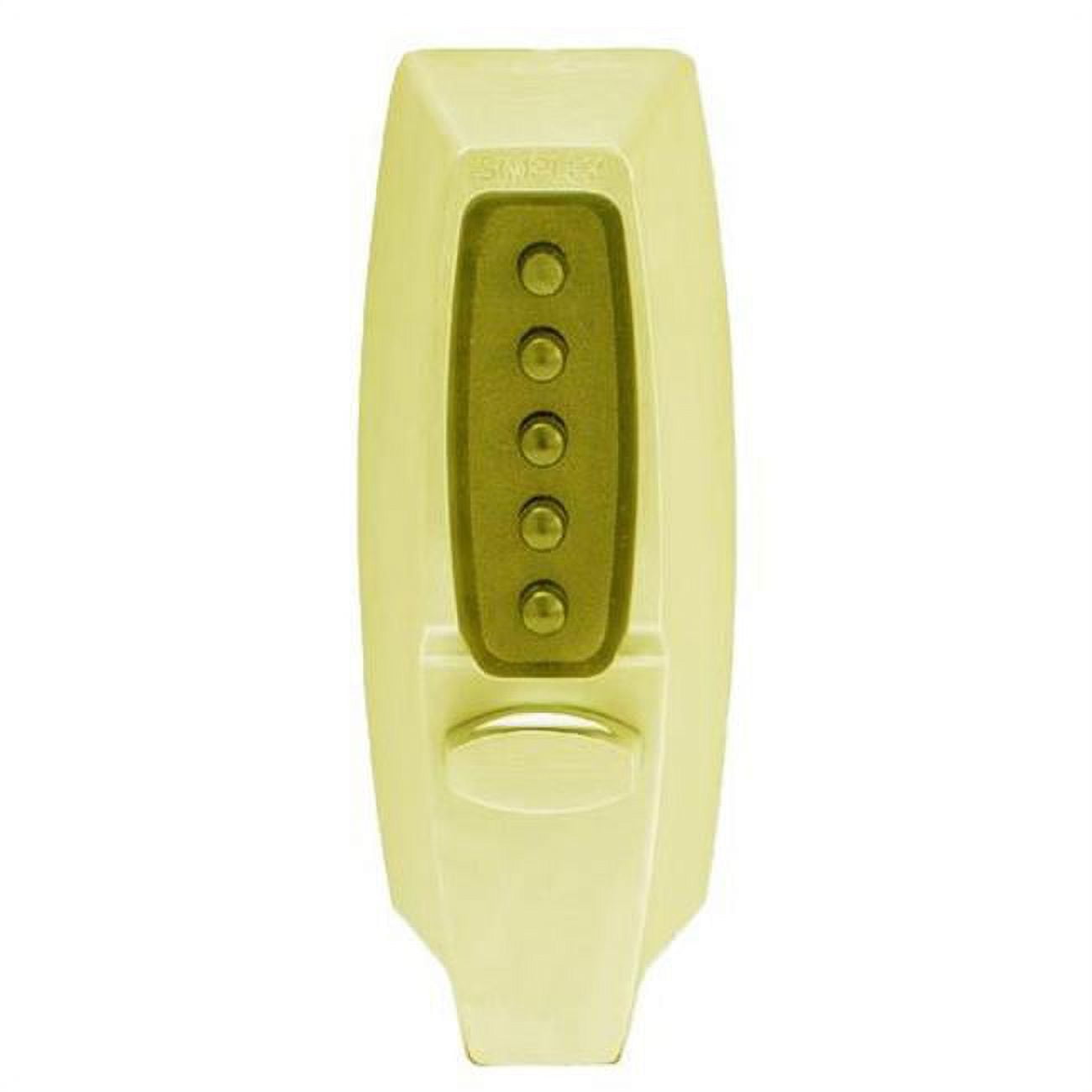 Simplex 7104-03 Pushbutton Keyless Latch Lock - Bright Brass - Walmart.com