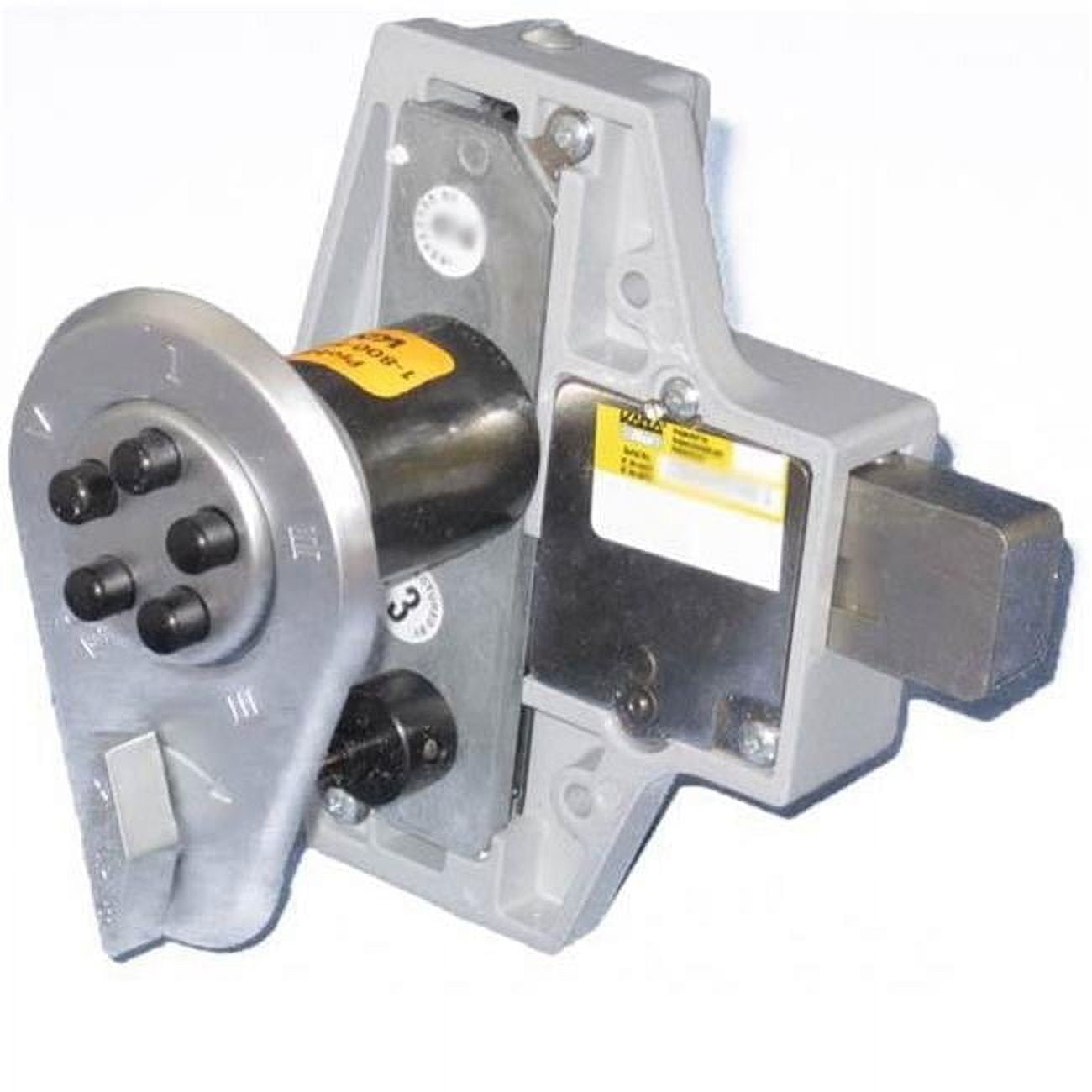 Simplex 9100000-26D Deadbolt Push Button Lock with Key Override - Satin ...