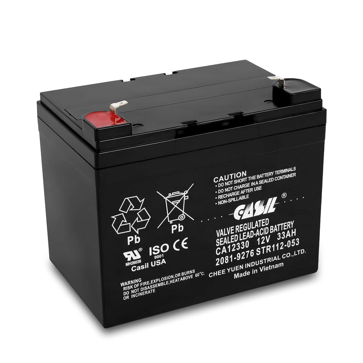 Simplex Grinnell 2081-9276 12v 33ah AGM Sealed Lead Acid Battery F2 ...